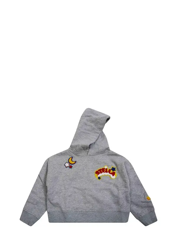 Stella McCartney Embroidered Floral Mini Hoodie - Grigio