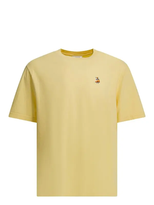 Maison Kitsuné Organic Cotton Mini T-shirt For - Yellow