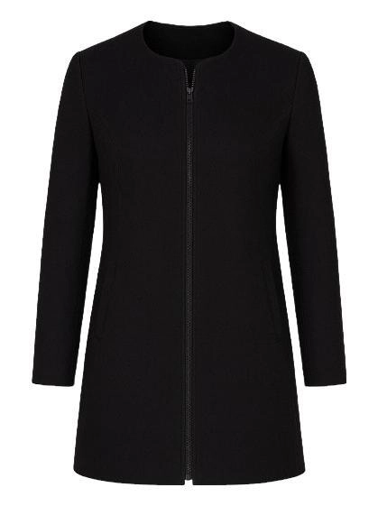 CONQUISTA Woven Winter Coat - Black