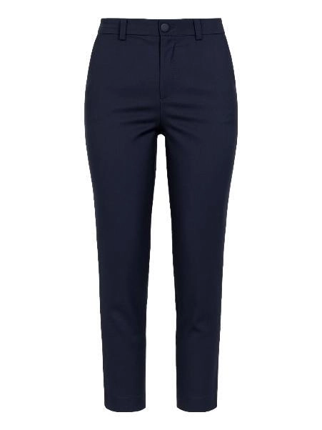 CONQUISTA Dark Gabardine Slim Fit Trousers - Blue