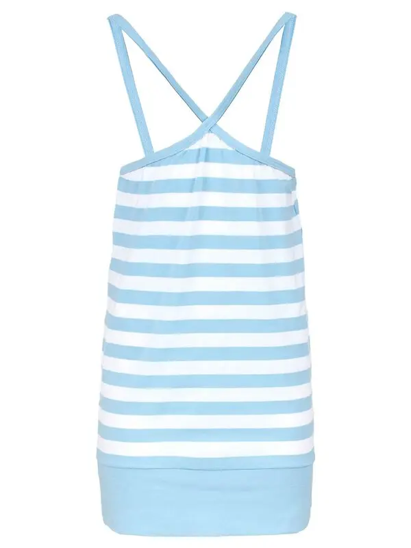 CONQUISTA Strappy Striped Mini Dress - Blue