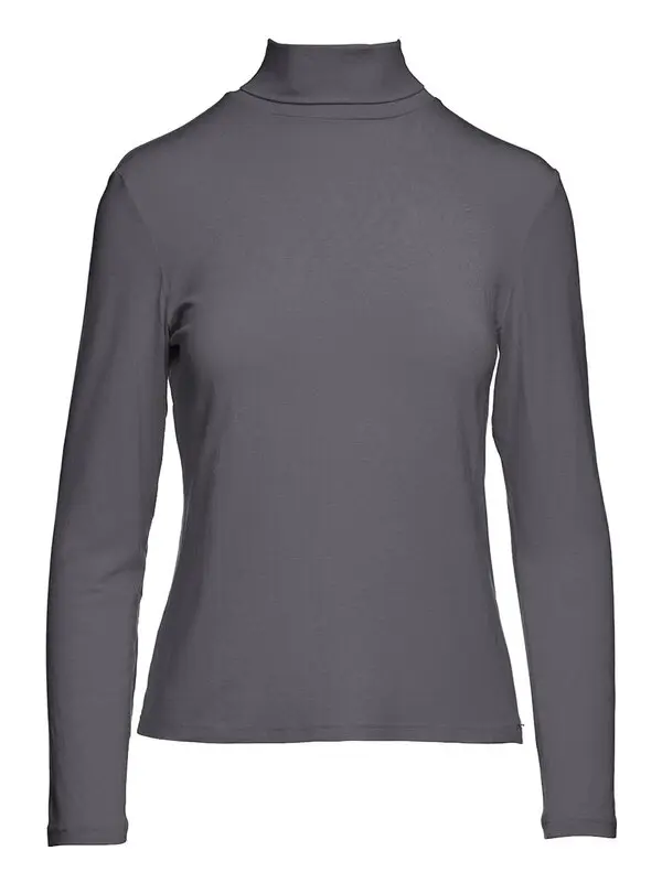 CONQUISTA Long Sleeve Turtleneck Jumper - Grey