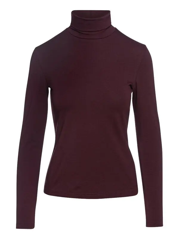 CONQUISTA Turtle Neck Top - Purple