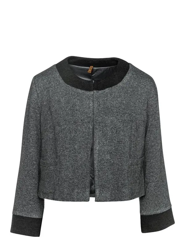 CONQUISTA Long Sleeve Bolero Jacket - Grey