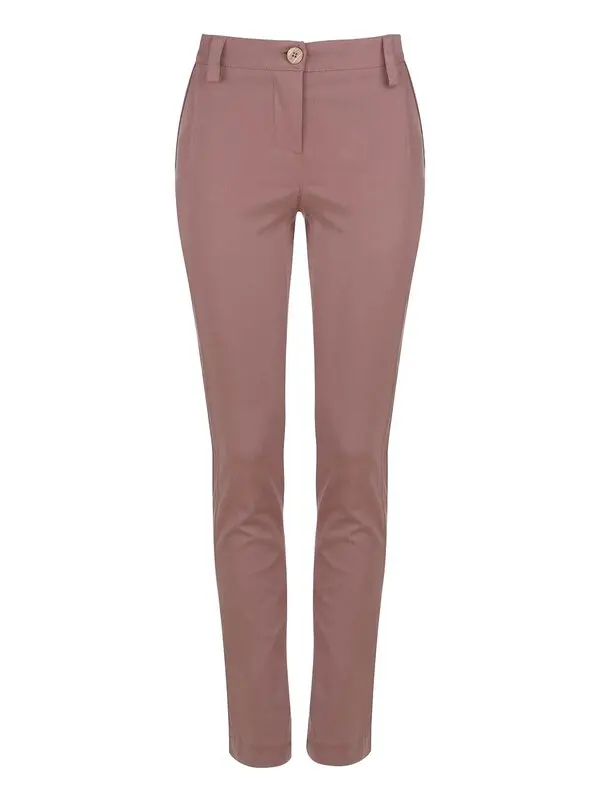 CONQUISTA Chic Mauve Tencel-blend Trousers - Pink