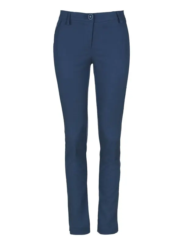 CONQUISTA Fitted Full Length Pants - Blue