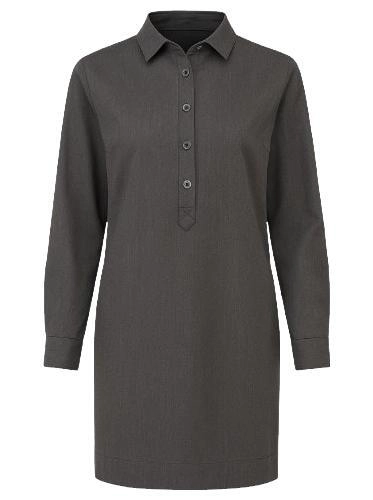 CONQUISTA Dark Tencel Shirt Dress - Grey