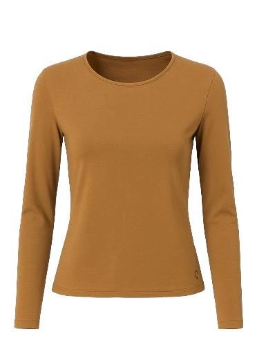 CONQUISTA Long Sleeve Jersey Top - Brown
