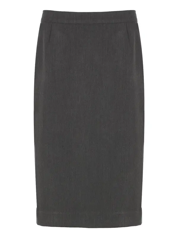 CONQUISTA Classic Pencil Skirt - Grey