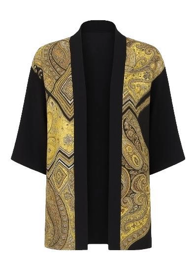 CONQUISTA Kimono Style Cardigan - Black