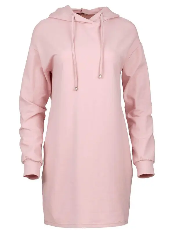 CONQUISTA Hooded Mini Dress - Pink