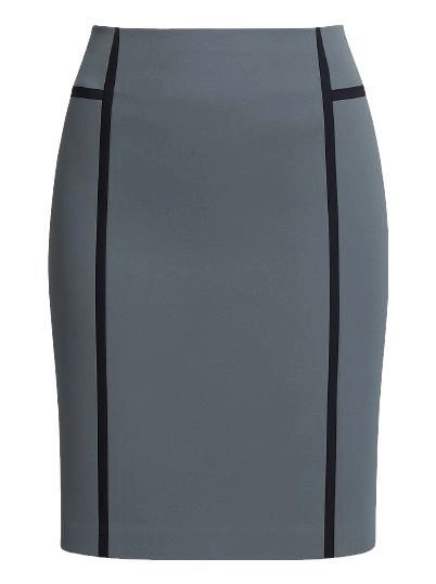 CONQUISTA Punto Di Roma Mini Skirt With Decorative Trim - Grey
