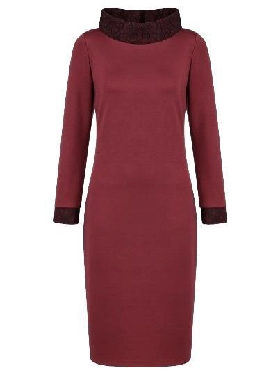 CONQUISTA Fitted Punto Di Roma Dress With Lace Detail - Red