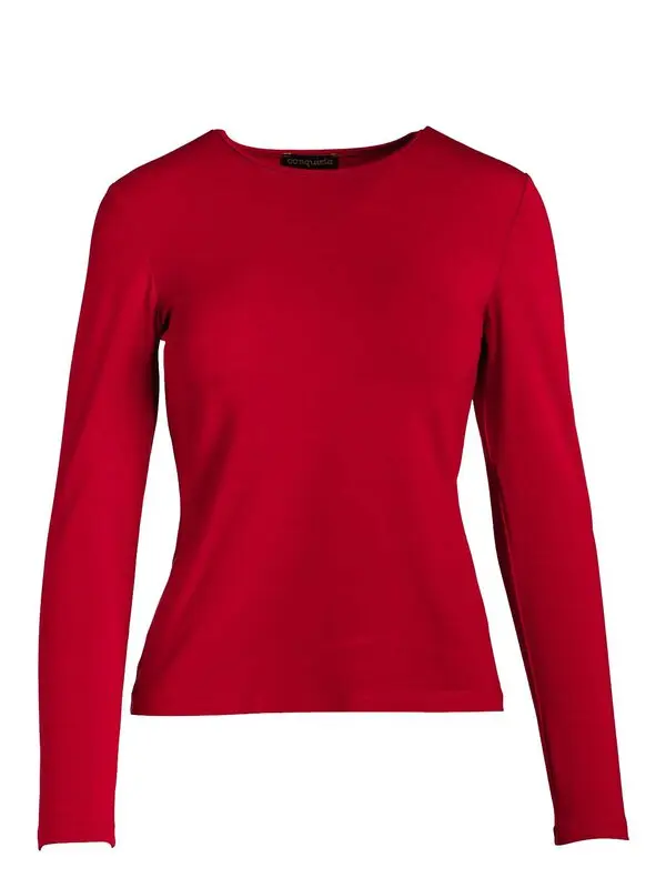 CONQUISTA Jersey Top With Long Sleeves - Red