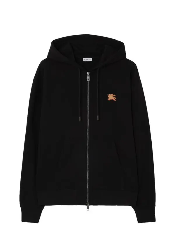 Burberry Knight Check Zip Hoodie - Black