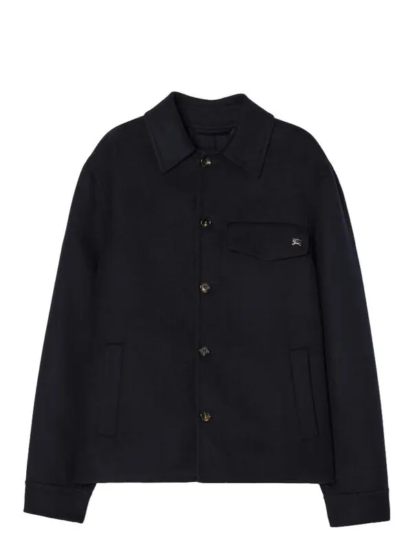 Burberry Wool Thorn Overshirt - Navy