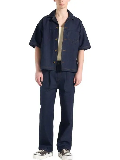 Manière De Voir Carl Boxy Denim Revere Shirt - Indigo