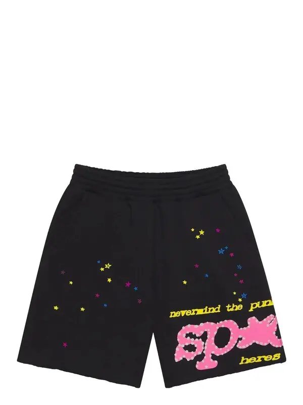 SP5DER Punk V2 Sweatshort - Black