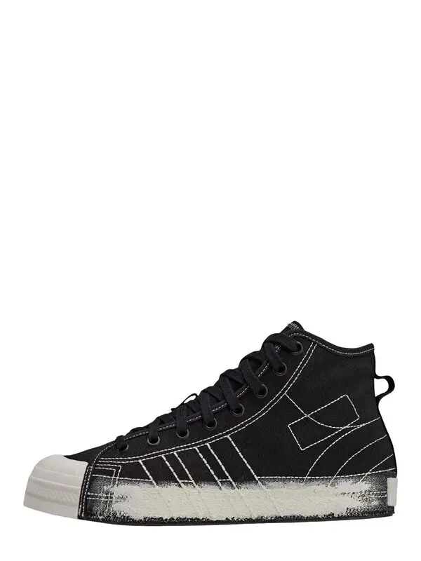 Adidas Y-3 High Top Lace Up Sneakers - Black/talc