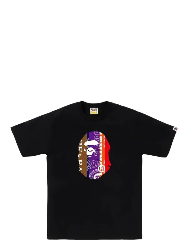 A BATHING APE Fans Scarf Ape Head Tee - Black