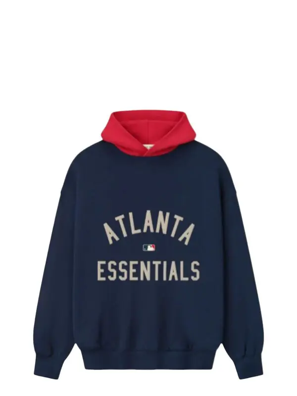 Fear Of God Atlanta Braves Hoodie - Navy/red