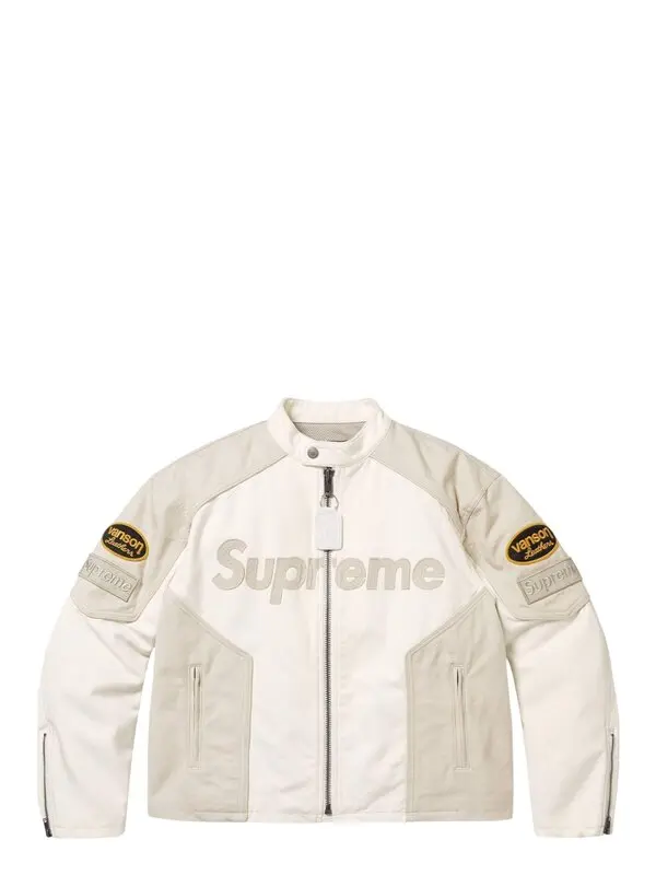 Supreme X Vanson Leathers X Cordura Cotton Jacket - White