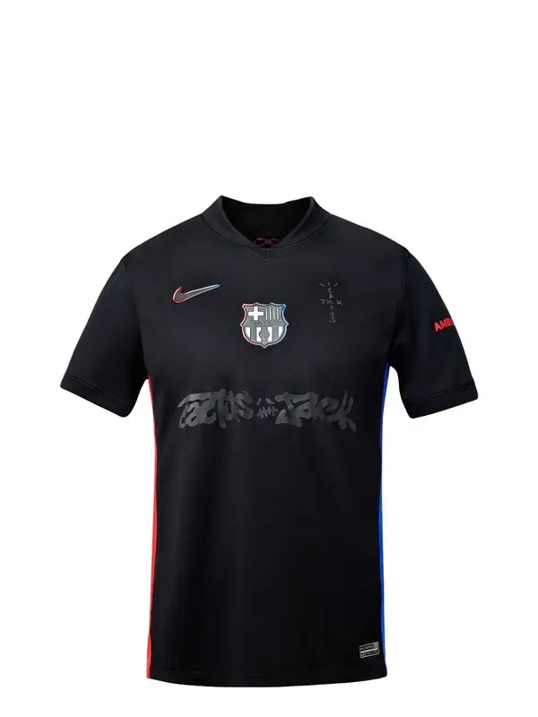 Nike Fc Barcelona X Cactus Jack Match Away Jersey - Black
