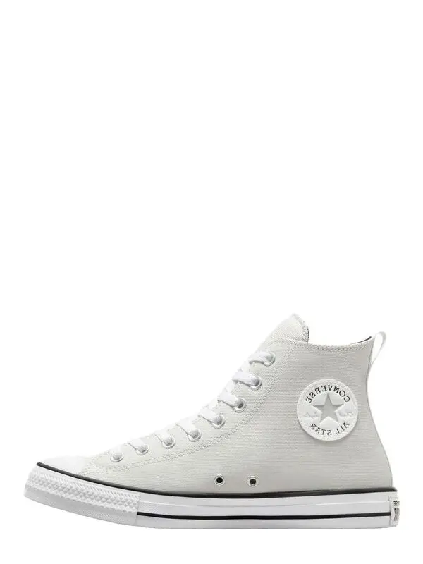 CONVERSE Chuck Taylor All Star Leather High Top Sneakers - Grey/white