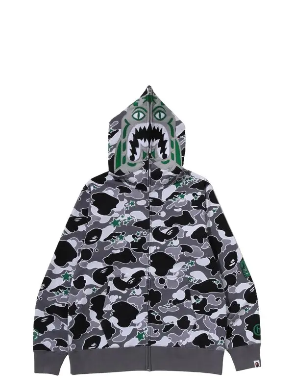 A BATHING APE X Hidden Ny Psyche Camo Full Zip Hoodie - Grey