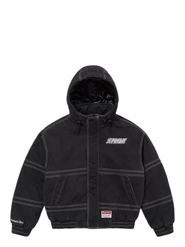Supreme X Mitchell & Ness Twill Stadium Jacket - Black