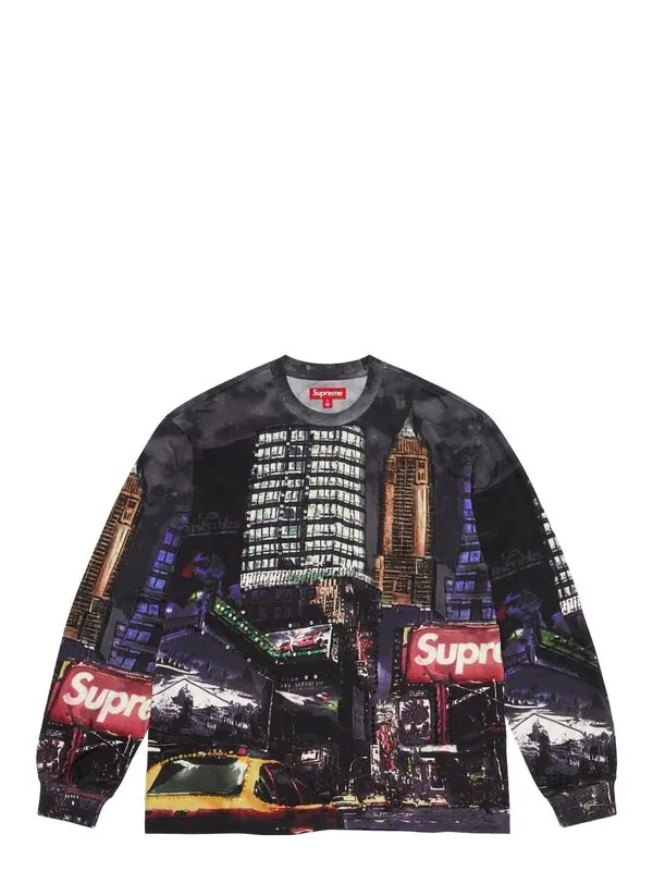 Supreme Skyline Sequin Long-sleeve T-shirt 'night - Multi-color