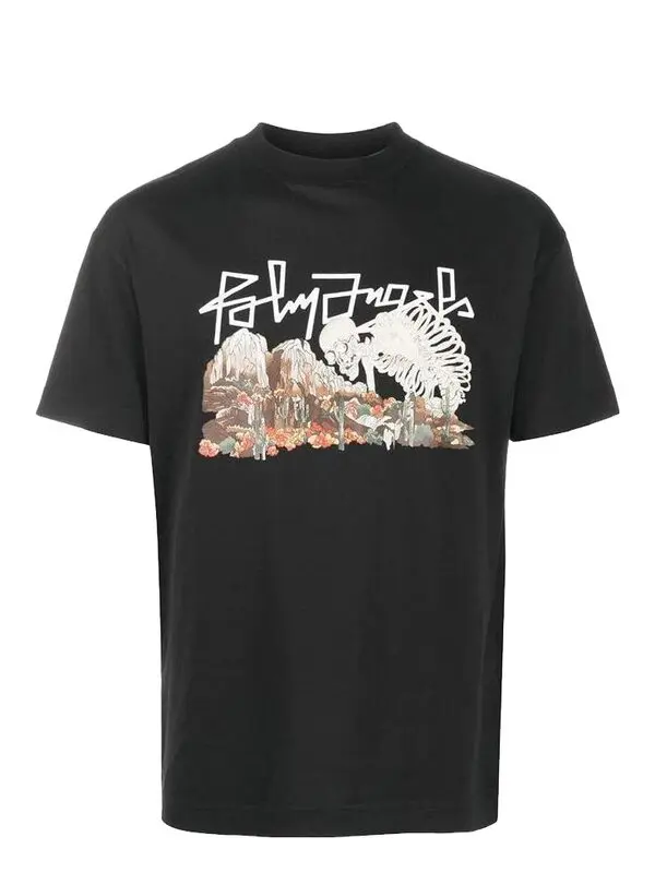 Palm Angels Desert Skull T-shirt - Black