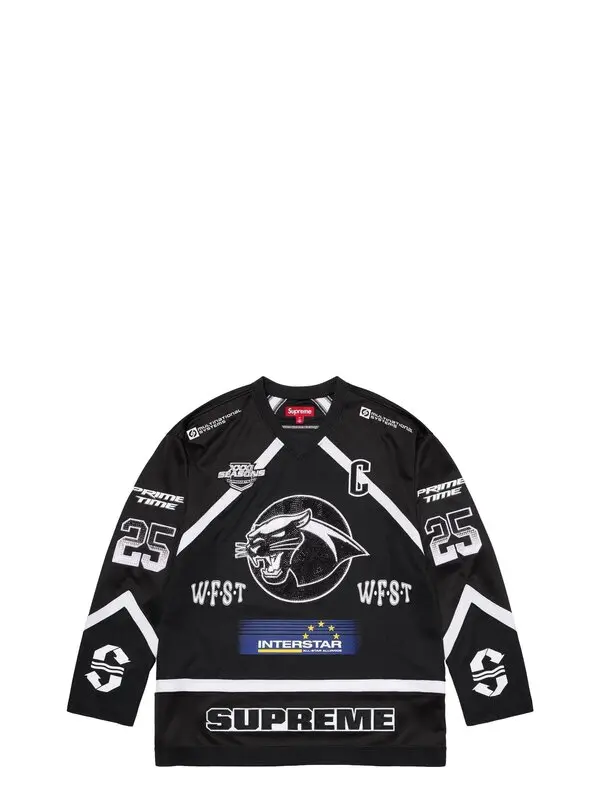 Supreme Rhinestone Hockey Jersey - Black