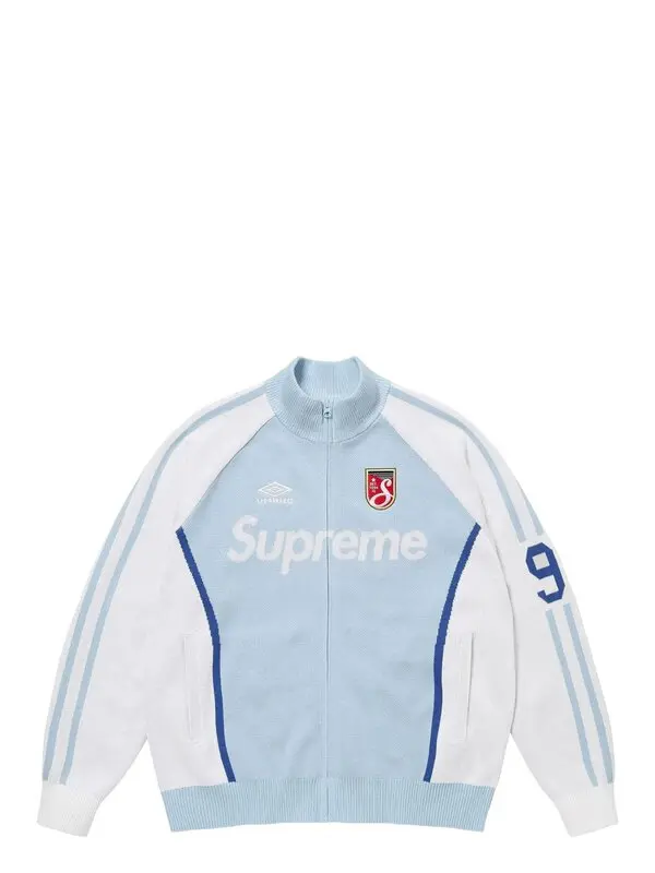 Supreme X Umbro Zip Up Sweater - Light Blue