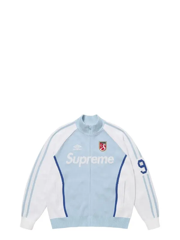 Supreme X Umbro Zip Up Sweater - Light Blue