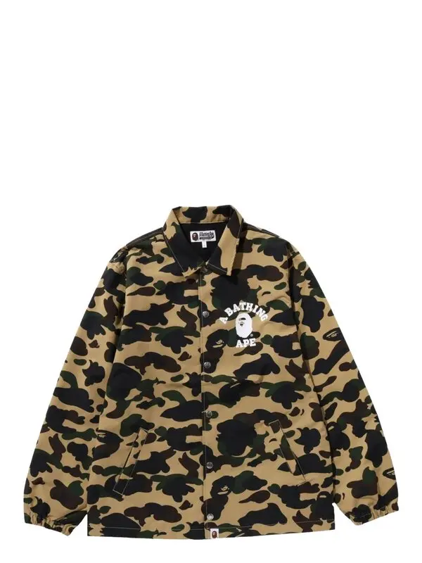 A BATHING APE 1st Camo Nylon Tussah Coach Jacket - Yellow/camo