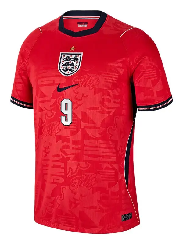 Nike Harry Kane England National Team 2026 Stadium Away Dri-fit Jersey - Red