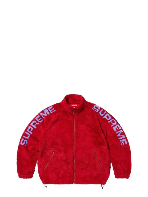 Supreme Shoulder Logo Fleece Jacket - Red