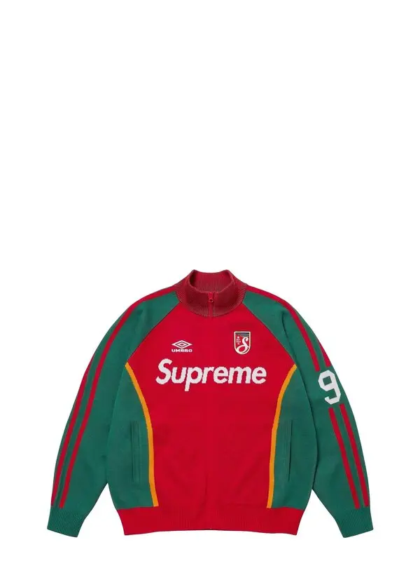 Supreme X Umbro Zip Up Sweater - Red