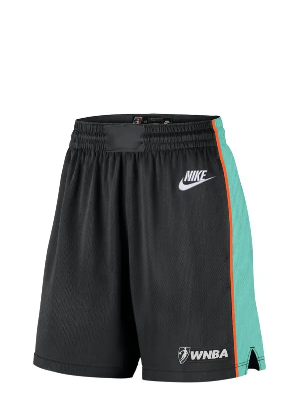 Nike New York Liberty Court Origins Dri-fit Victory Knee-length Shorts - Black/mint