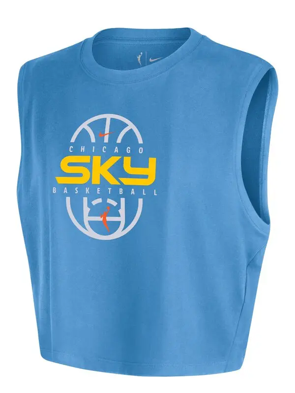 Nike Chicago Sky Wnba Authentic Cropped T-shirt - Coast