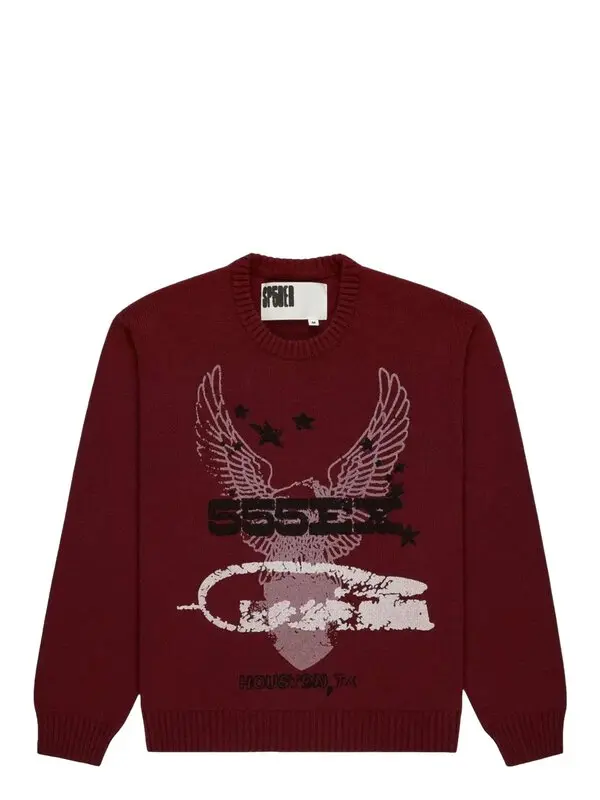 SP5DER 555ex Knit Sweater - Cardinal
