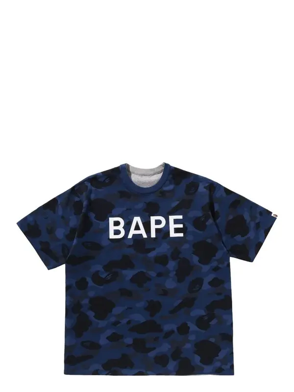A BATHING APE Color Camo Reversible T-shirt - Navy