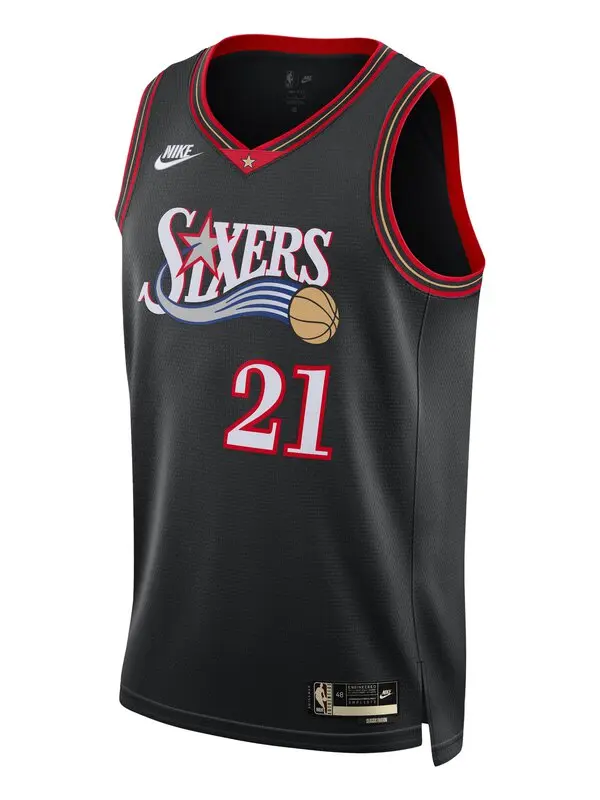 Nike Dri-fit Nba Joel Embiid Philadelphia 76ers 2025/26 Hardwood Classics Swingman Jersey - Black