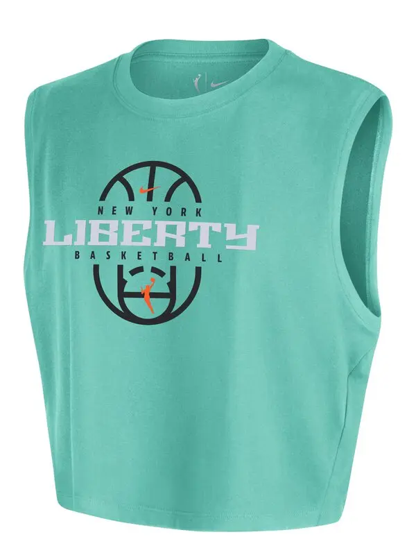 Nike New York Liberty Wnba Authentic Cropped T-shirt - Mint