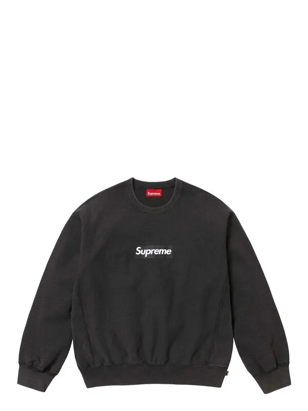 Supreme Washed Box Logo Crewneck - Black