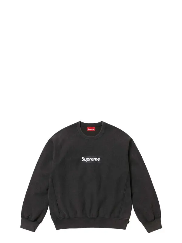 Supreme Washed Box Logo Crewneck - Black