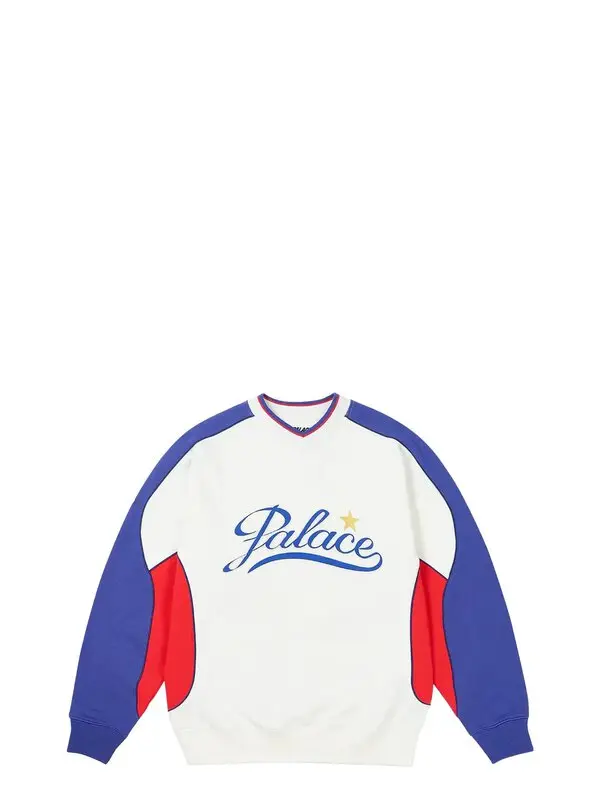 PALACE Star Script Crewneck Sweatshirt - White