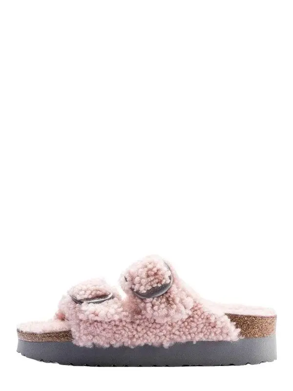 BIRKENSTOCK Arizona Big Buckle Shearling Slipper - Pink