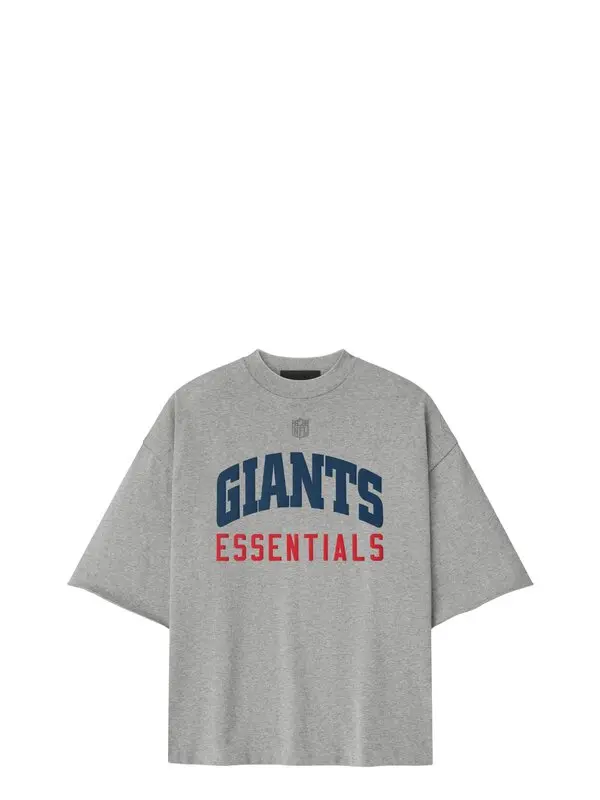 Fear Of God X Nfl Giants 90s 3/4 Sleeve Football T-shirt - Concrete Heather